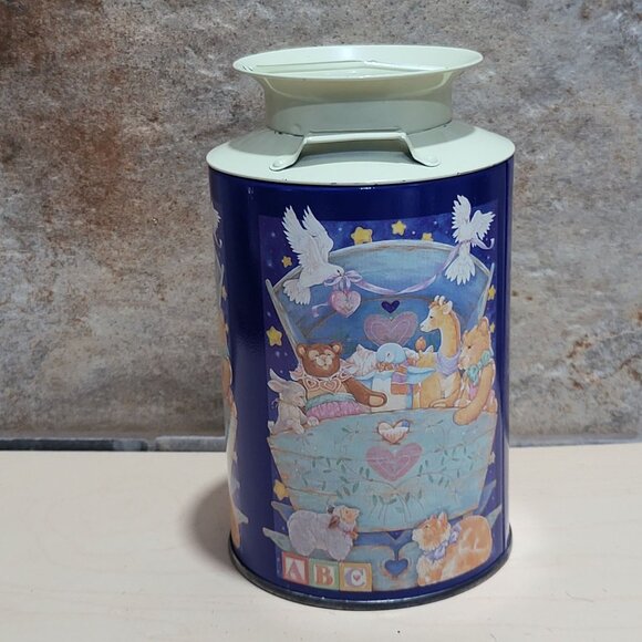 Storage & Organization | Vintage Candy Tin Jar Blue Storage Canister ...